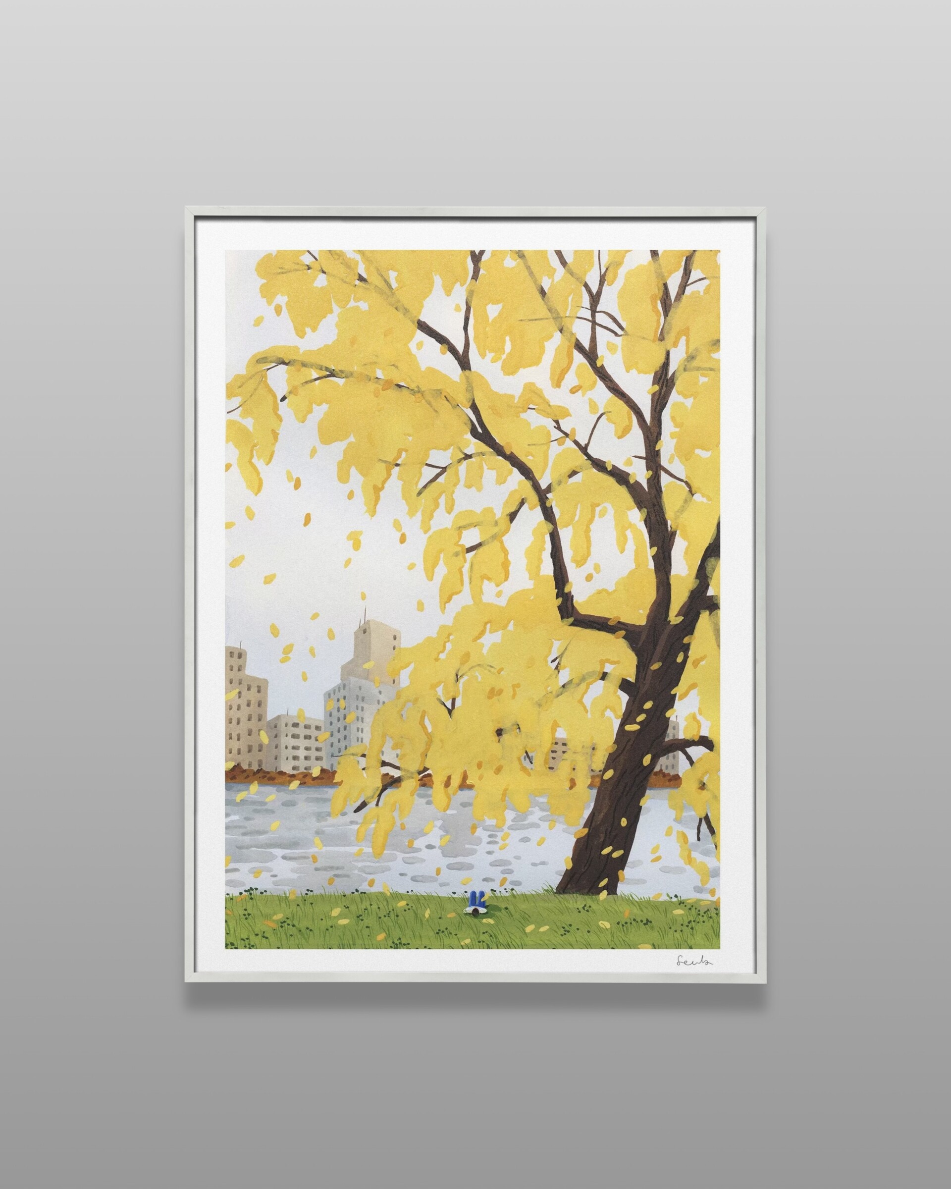 藝術版畫 - 〈Falling〉By Seula Yi – but first, prints!