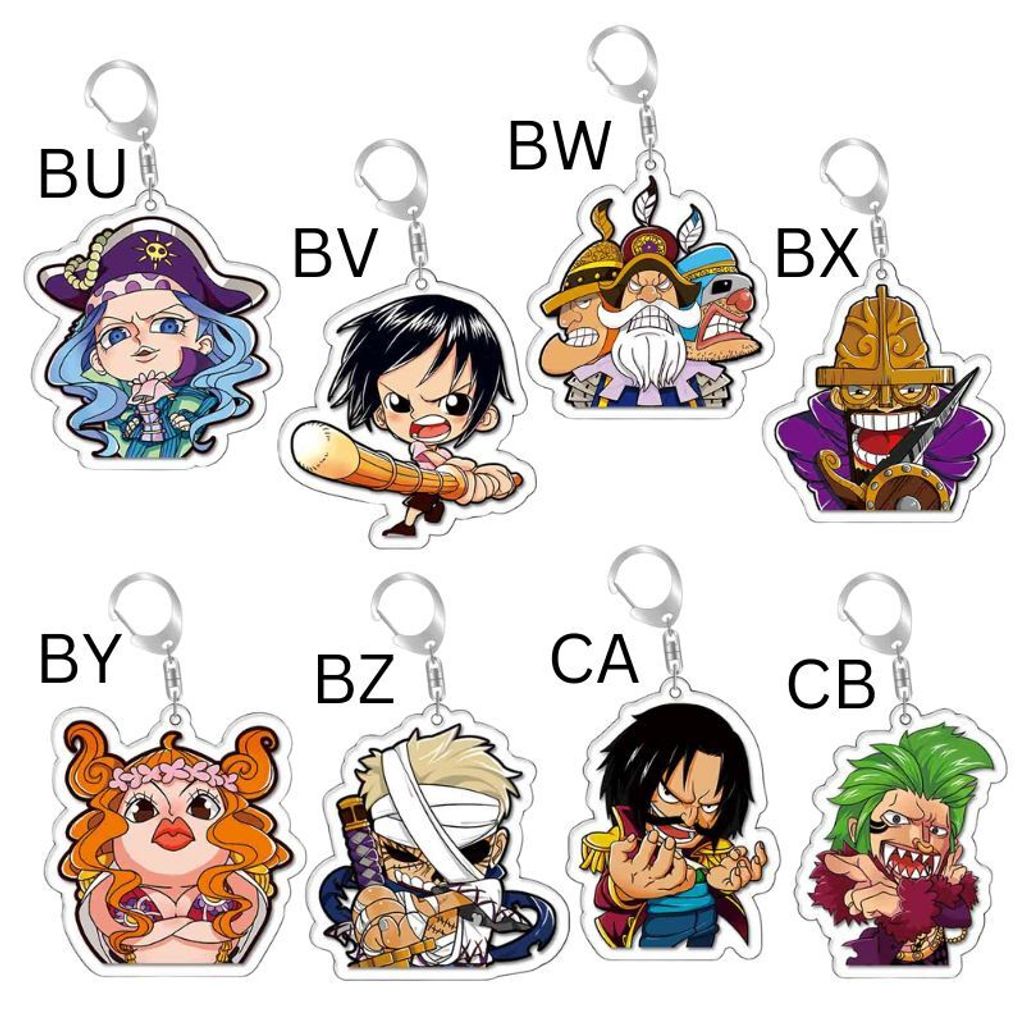 One Piece Acrylic Keychain Pendant Double sided Luffy Zoro G5 海贼王亚克力钥匙扣 ...