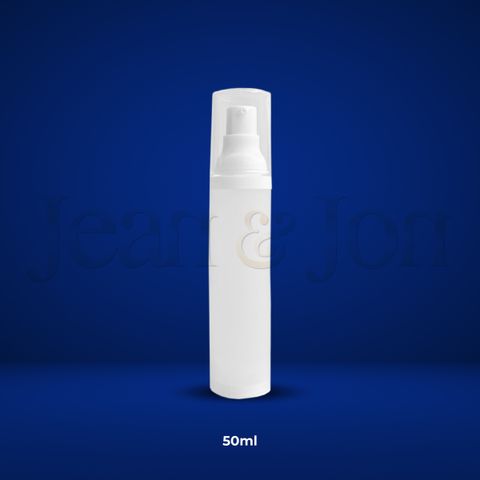 Frosted Body with White Airless Pump – Jean & Jon