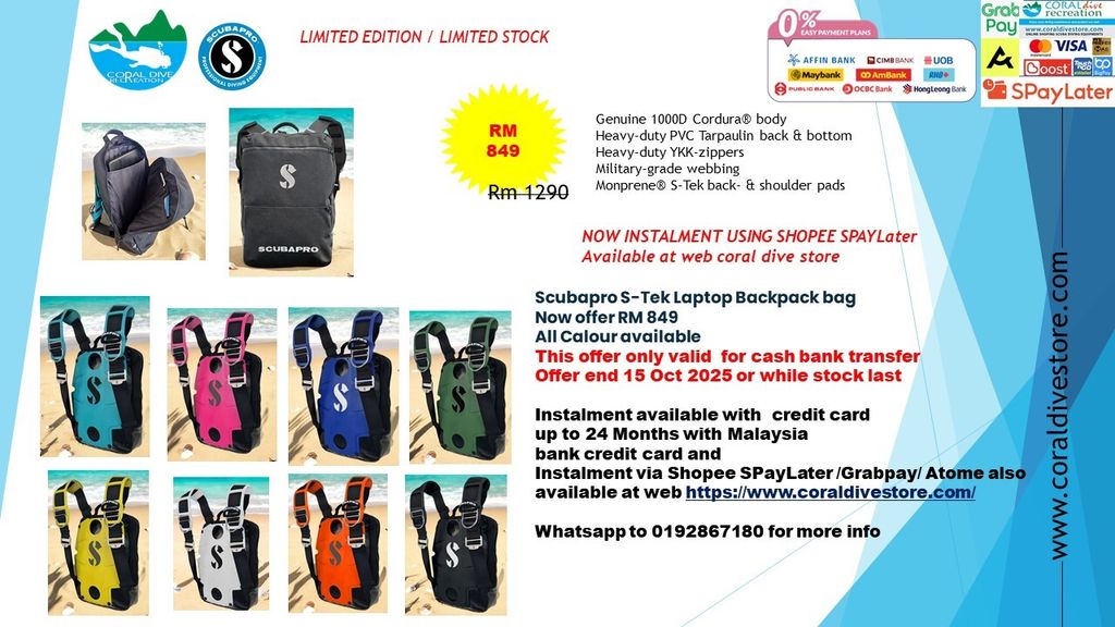 Scubapro S-Tek Laptop Backpack. Limited Edition and limited stock ...
