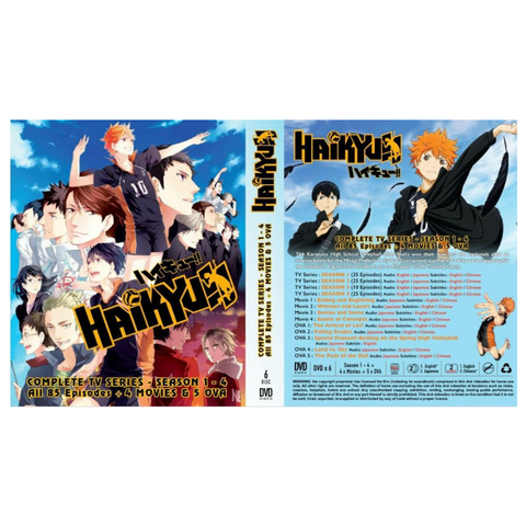 DVD Haikyu!! Season 1 - 4 Vol.1-85 End + 4 Movies + 5 OVA *SKCT ...