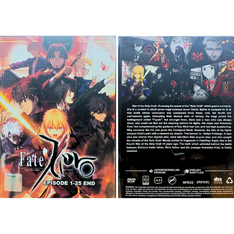 DVD Fate Zero Complete - Episode 1-25 End *SKCT-210923555* – Suppliergood