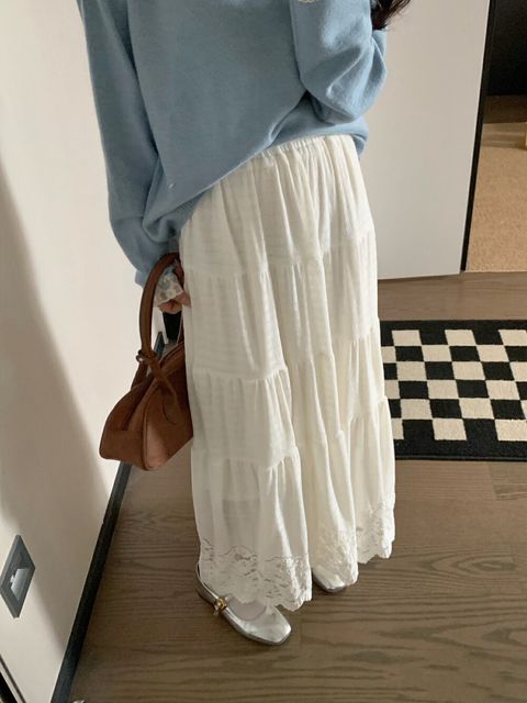 1970 Korean Style Lace Layered Skirt – The Goodly