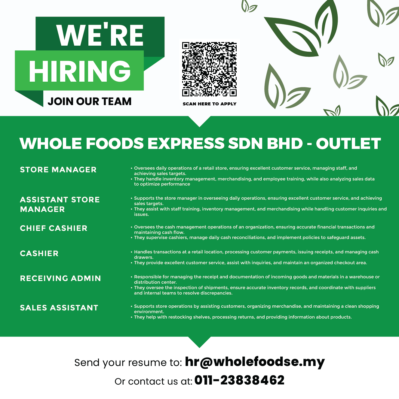 CAREERS Whole Food Express