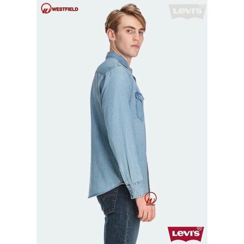 Levi’s Men’s Classic Denim Long-Sleeve Western Shirt 85745 0003 | Baju ...