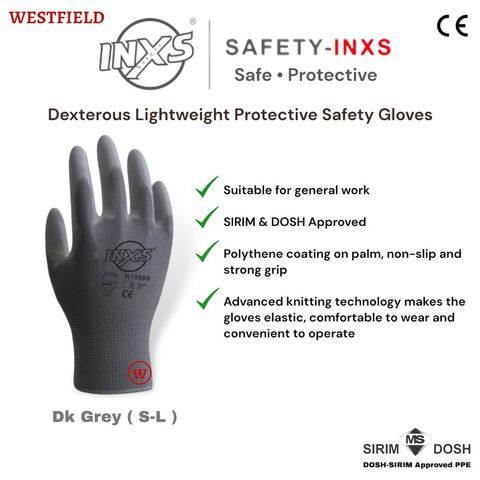 🔥SIRIM & DOSH🔥[Safety INXS] Polythene Palm Coating Lightweight ...