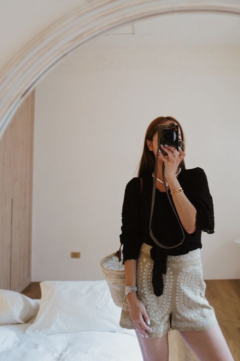 現貨~Isla刺繡棉麻短褲 L – Wear-Meadow