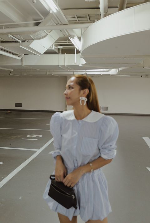 現貨~JUNO 條紋泡泡洋裝 – Wear-Meadow