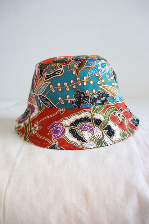 Patchwork Batik Bucket Hat Short Brim - Amber – KANOE - Batik Child est ...