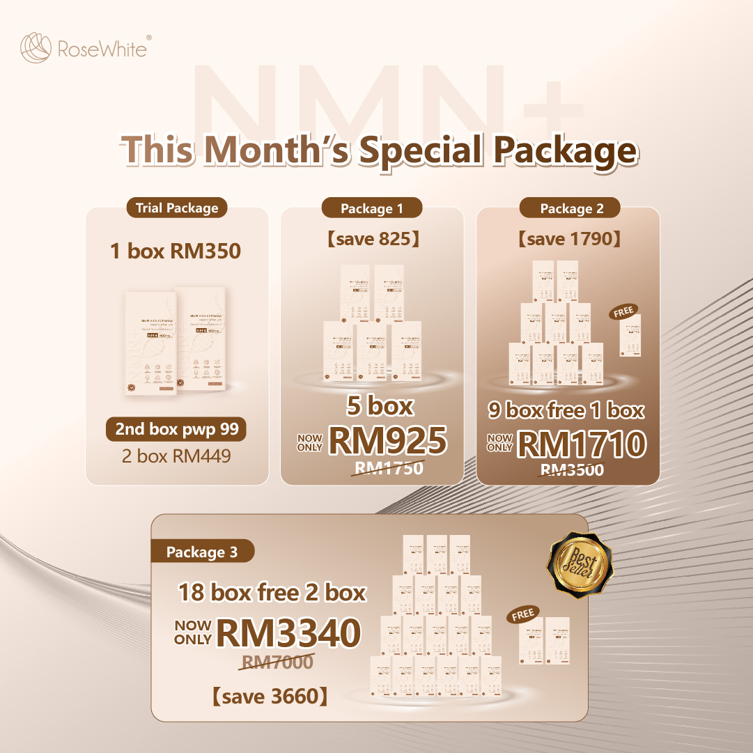 [PRMOTION PACKAGE] Rosewhite NMN + Glutathione Repair & White Care (20 Sachet x 3g/Box ...