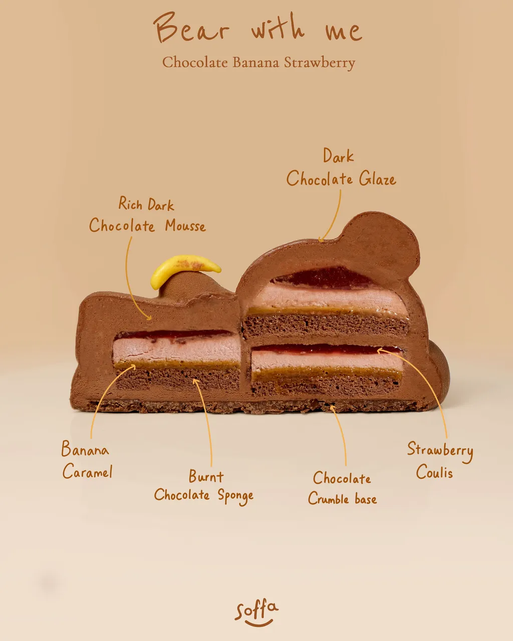 Bear - Chocolate Banana Strawberry – Soffa Patisserie