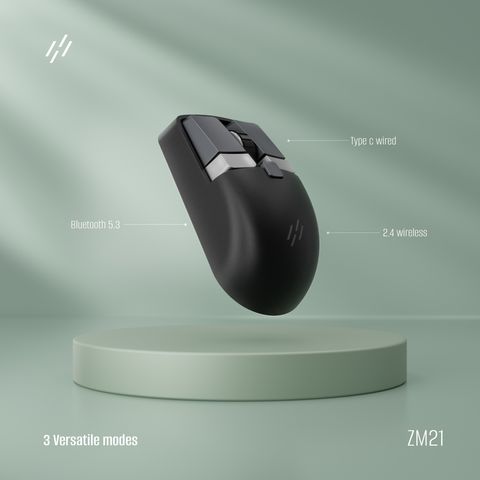HEATZ ZM21 MECHANICAL GAMING MOUSE | 2.4GHZ WIRELESS | BT5.3 | TYPE-C ...