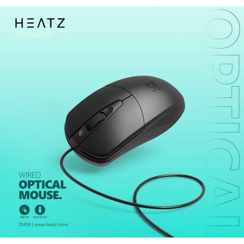 HEATZ ZM58 WIRED OPTICAL MOUSE | DPI 1600 | PLUG & PLAY – Hi Gadget Company