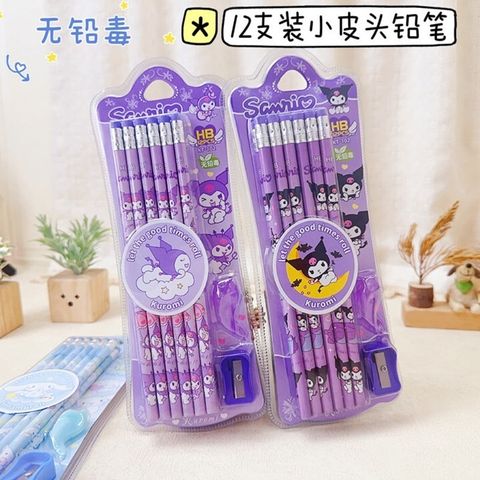 SANRIO CHARACTERS STATIONERY SET | PENCIL WITH ERASER HEAD | SHAPENER ...