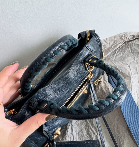 Used Balenciaga mini NAVY Blue mini GHW – MYLuxsuerybag LUXSUERYBAG ...