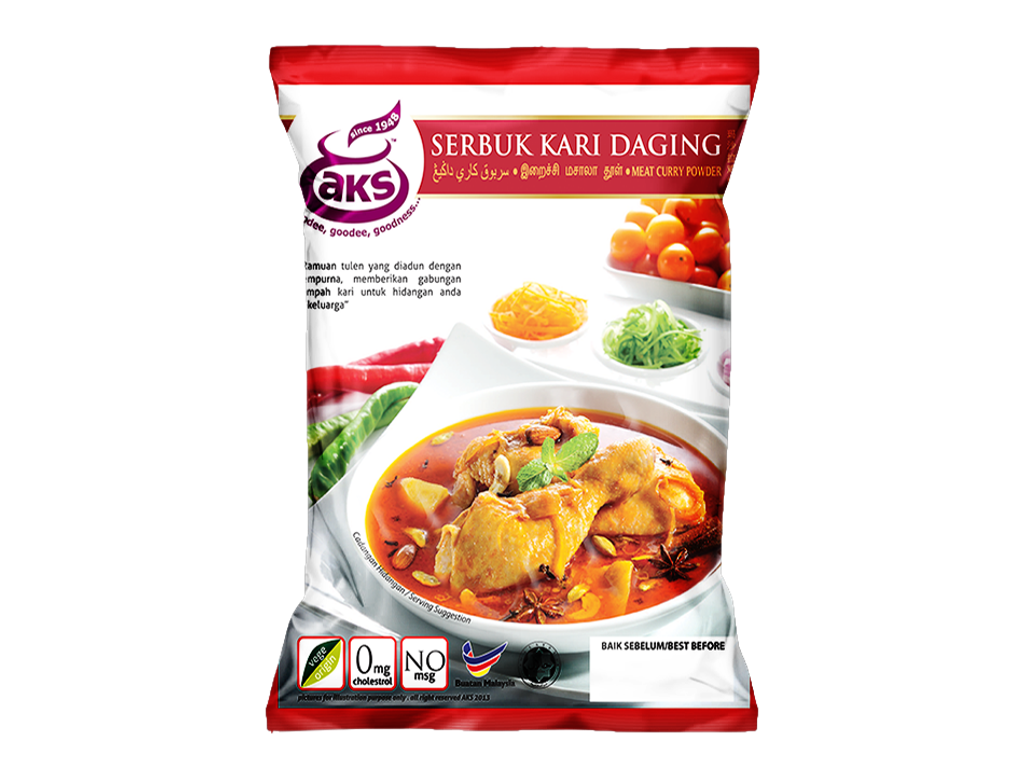 Meat Curry Powder 250gm Aks Malaysia Staple Food Masala Mix Spices And More
