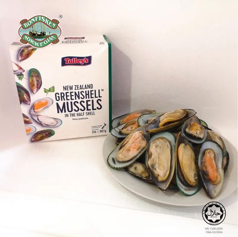 New Zealand Green Half-shell Mussels 907g – Bonfisken Seafood Market