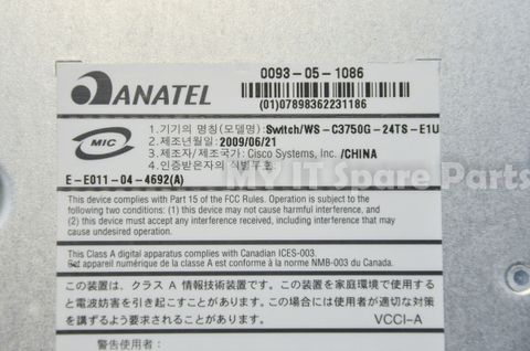 Cisco Catalyst 3750G 24-Ports Gigabit 4-SFP IPS Switch WS-C3750G-24TS ...