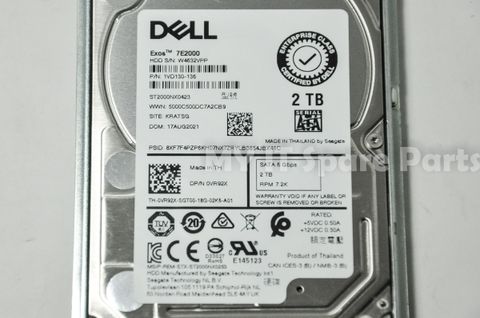 Dell VR92X 2TB 7200 RPM SATA 6Gb/s Hot-Plug 2.5" Hard Drive 0VR92X – MY ...