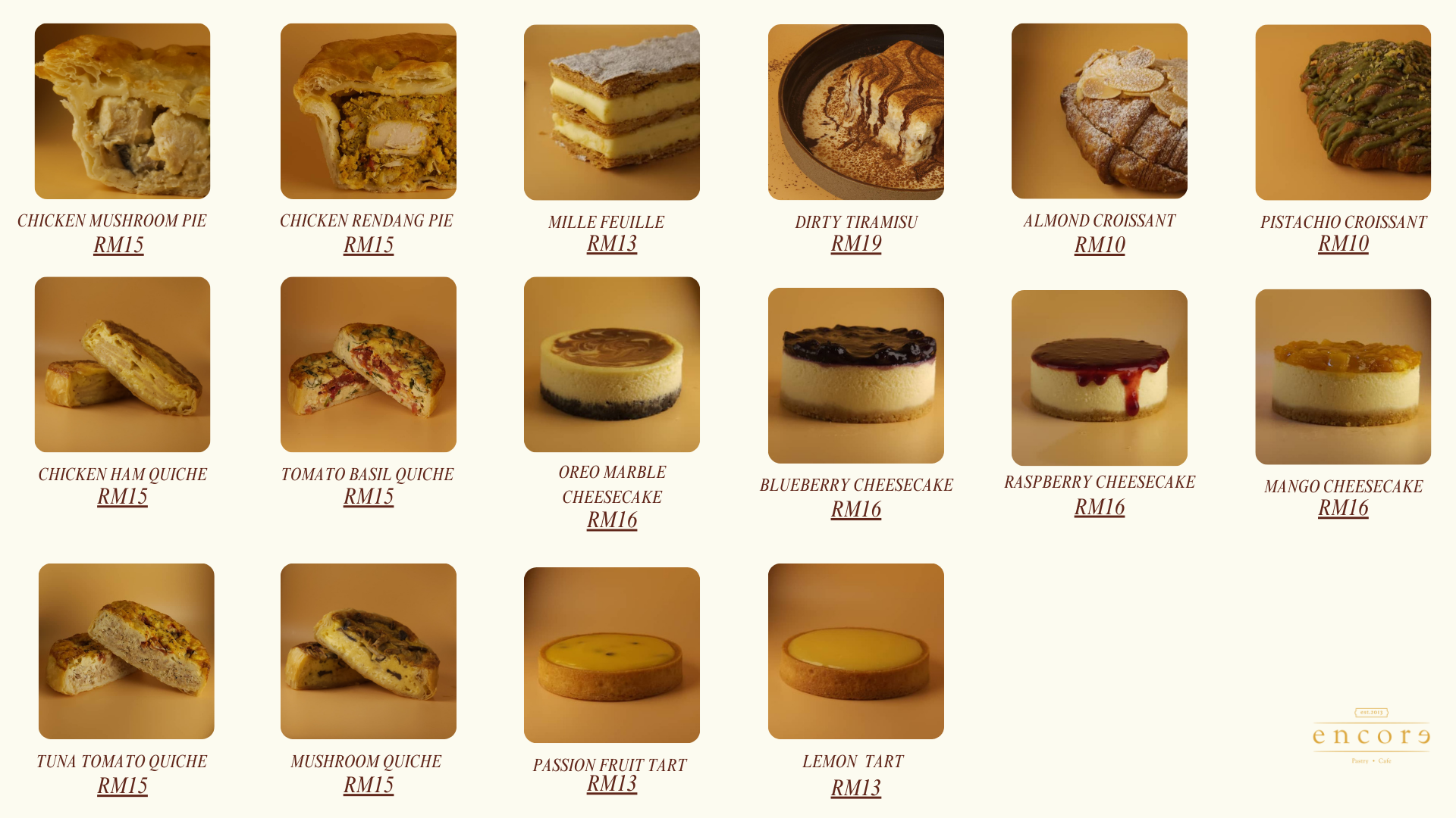 Encore Café Menu（For Viewing） – Encore Malaysia