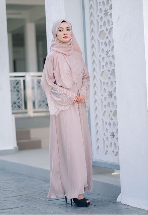 Alyfa Dubai Pleated Light Nude – Abayafyqamustafa.co