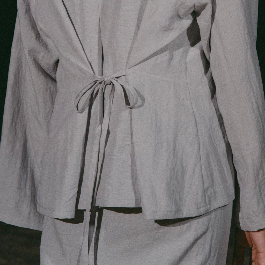 Embun Set Top And Skirt — Greyish Blue Kalmhs