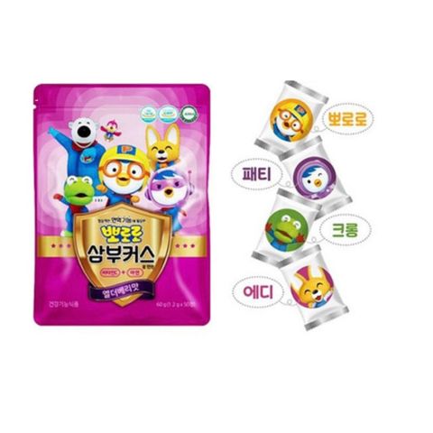 Pororo Vitamin C + Zinc Chewable Tablet For Kids Peach / Elderberry ...