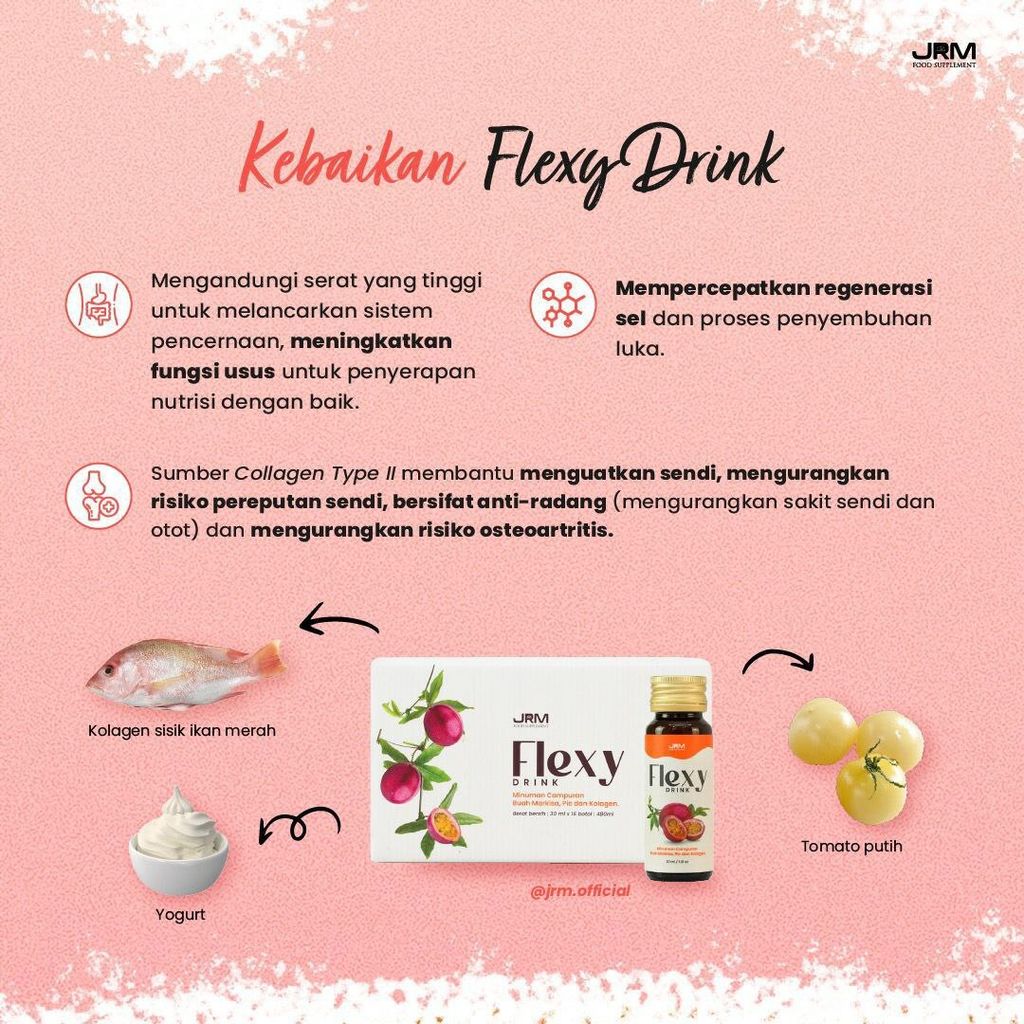 JRM - FLEXY DRINK 480ML (Untuk Saraf, Rambut, Kuku dan Colagen Mencerahkan Kulit) – Izamo ...