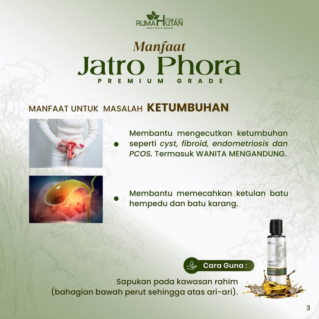 JRM - MINYAK JATRO PHORA JRM 100ML – Izamo Sitiawan / Manjung Olive House
