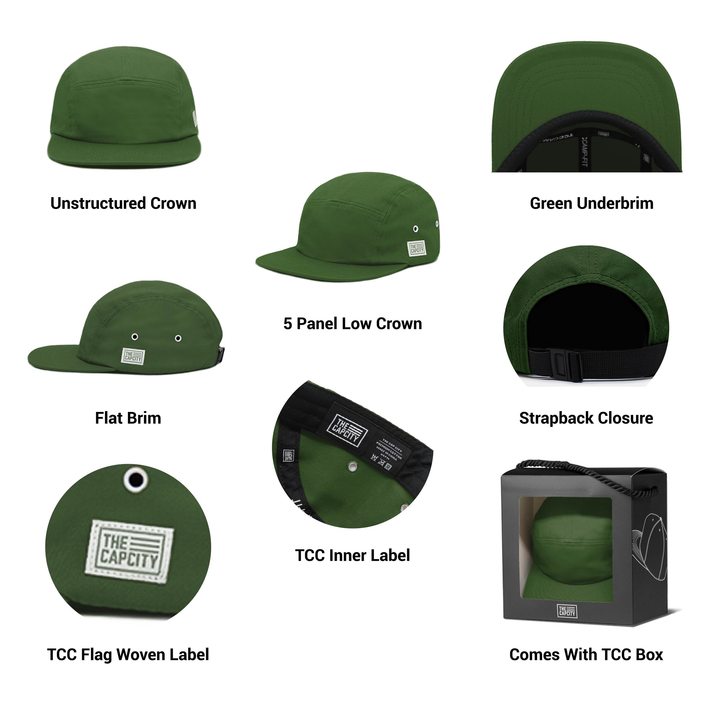 Tcc 5 Panel Camp Cap Collection The Cap City