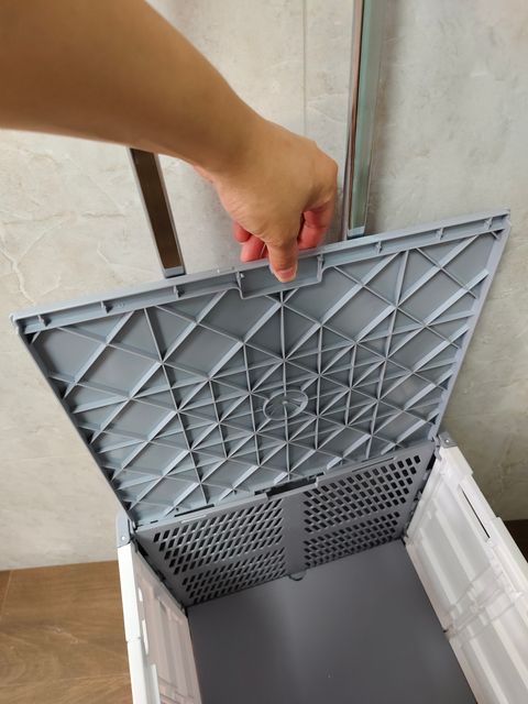 Foldable Shopping Trolley Large Cart (New Design With Hidden Cover) 50L ...