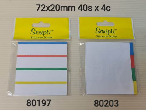 SCRIPTI STICK ON Note STICKY Paper Type – LuckyTulis