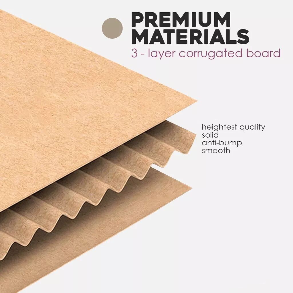 Corrugated Board 3mm / 5mm / 8mm Packing Carton Kraft Paper Kotak Lapik ...