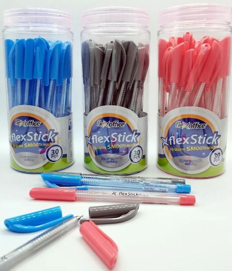 FlexOffice FLEXSTICK SMOOTH INK Ballpoint Pen 0.5mm 0.7mm 4pcs/pack ...