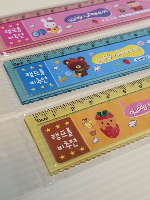 Pembaris Cute Cartoon Ruler Folding Stationery Plastic – LuckyTulis