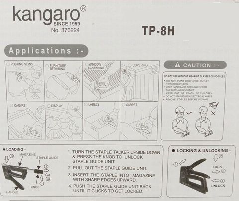 Kangaro Gun Tacker TP-8H Kangaroo Stapler – LuckyTulis
