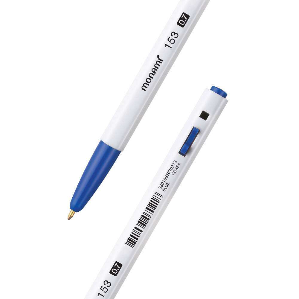 Monami BP 153 0.7mm Ballpoint Pen Retractable Ball Simple & Compact Design