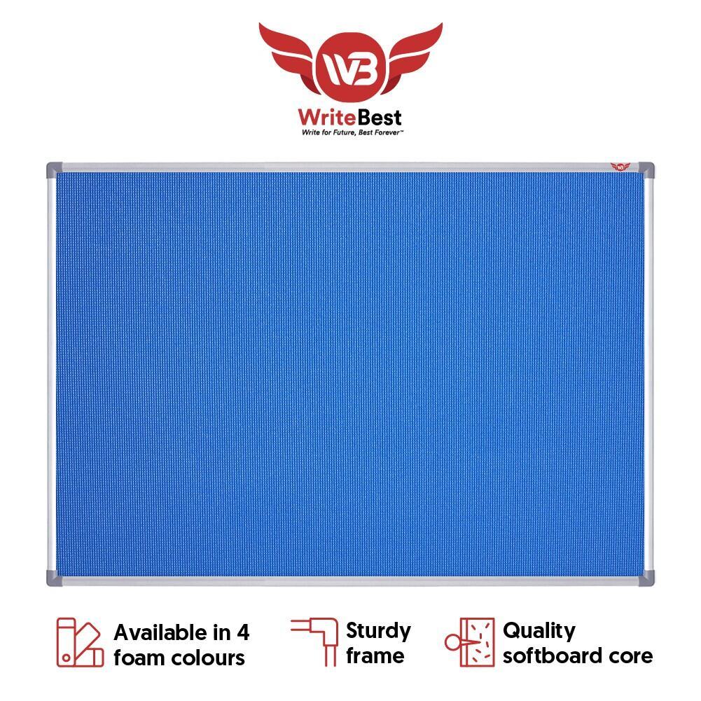 WriteBest Foam Notice Board with Aluminium Frame