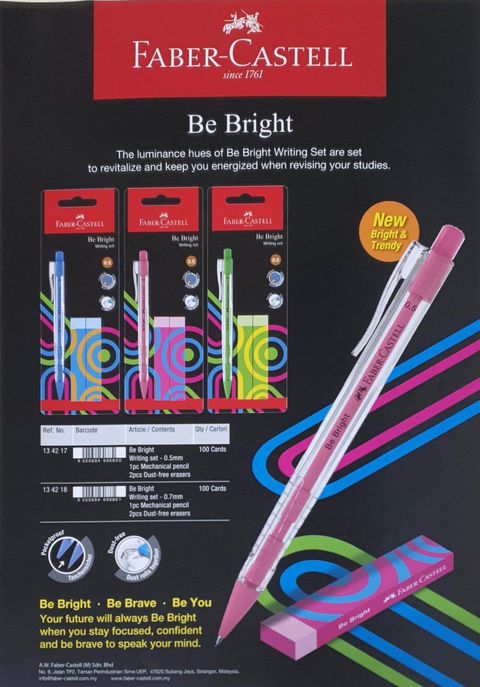 Faber-Castell Mechanical Pencil Be Simple / Be Bright + 2pcs eraser I 0 ...