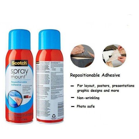 3M Scotch Spray Mount 6065 Repositionable Adhesive 290g or Super 77 ...