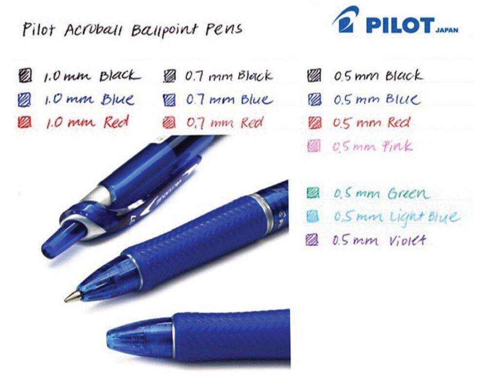 Pilot Acroball Ballpoint Pen - Extra Fine/ Fine/ Medium