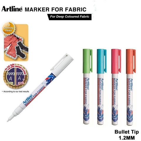 Artline White & Pastel Colour Fabric Shirt Marker For Dark Colored ...