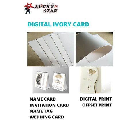 LuckyStar A4 DIGITAL IVORY CARD 100 SHEETS 180GSM / 230GSM / 250GSM ...