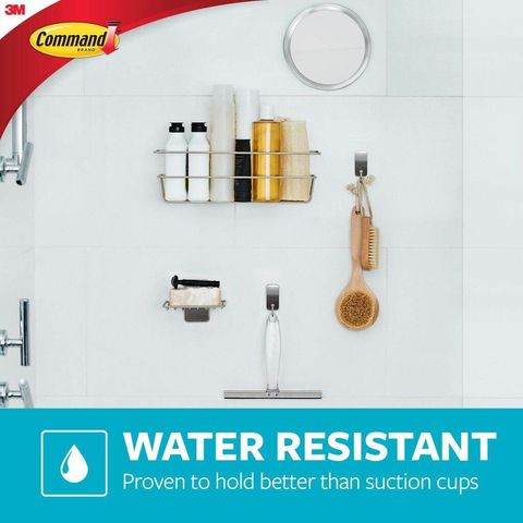 3M Command Wall Adhesive Waterproof Medium Hook - Damage Free Removable ...