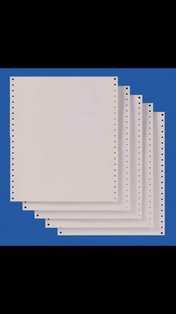 A4 9.5 x 11inch NCR Computer Form Plain White Dot Matrix Printer Paper