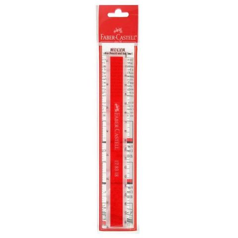 Faber Castell Plastic Ruler 15cm 20cm 30cm – LuckyTulis