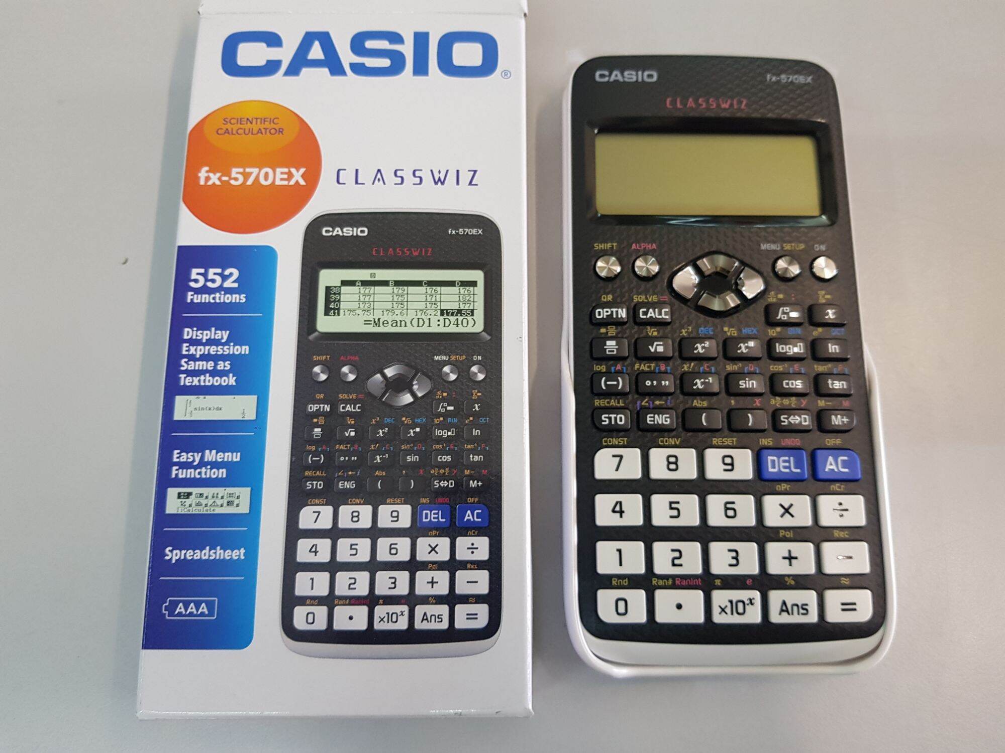CASIO SCIENTIFIC CALCULATOR FX-570EX CLASSWIZ FOR SCHOOL & OFFICE