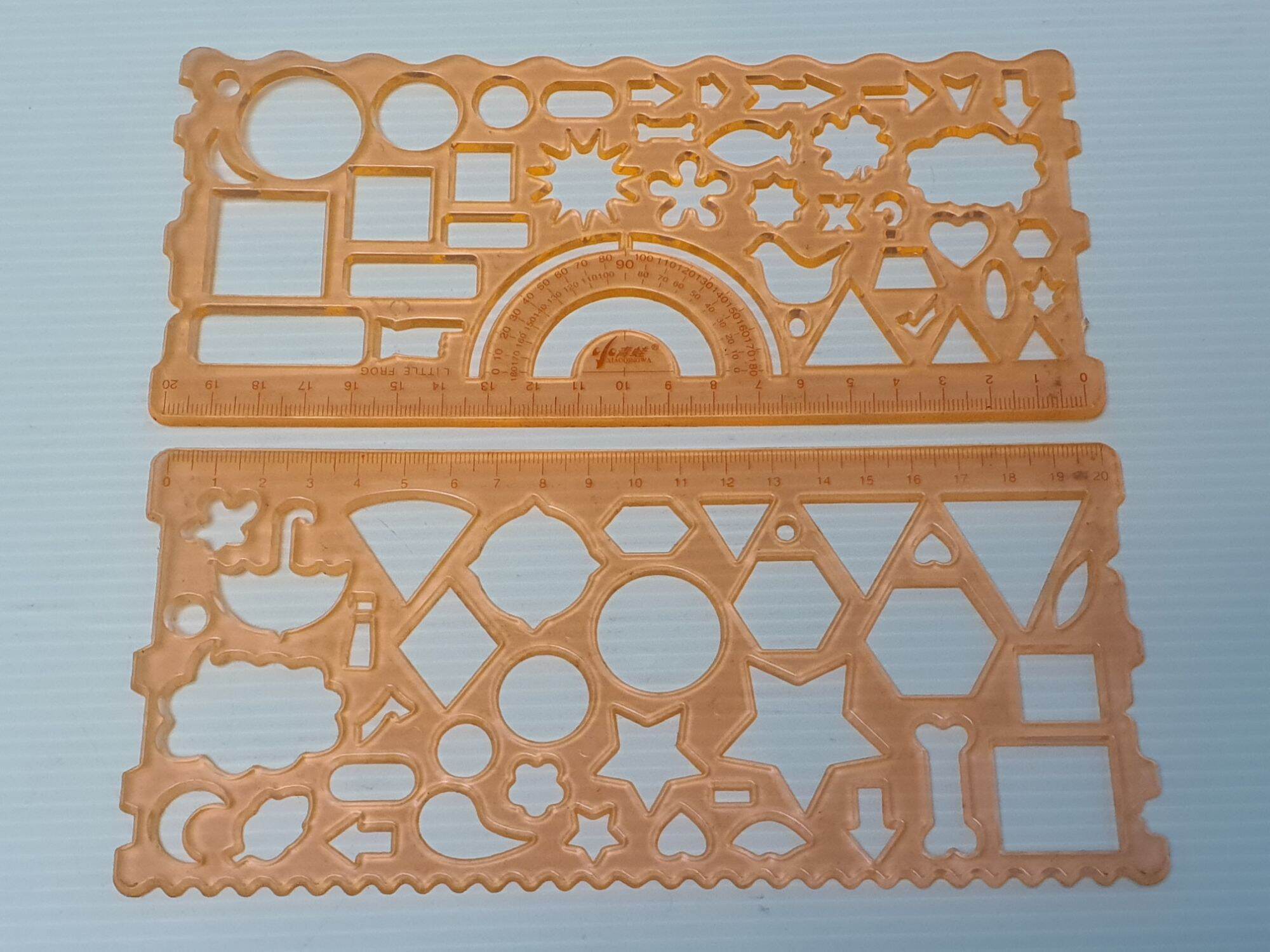 Plastic Template Drawing Geometric Shape Pembaris Penggaris Bentuk ...