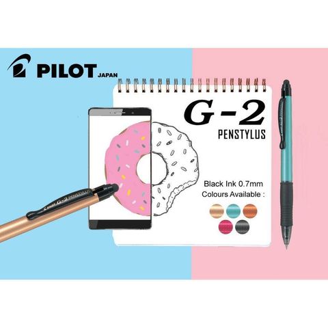 Pilot Pen G2 Stylus Gel Pen 0.7mm Black Ink – LuckyTulis