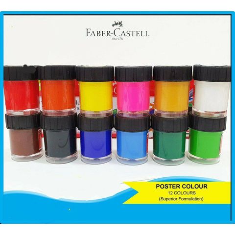 Faber Castell Poster Postal Color 12c Colours GERMANY – LuckyTulis